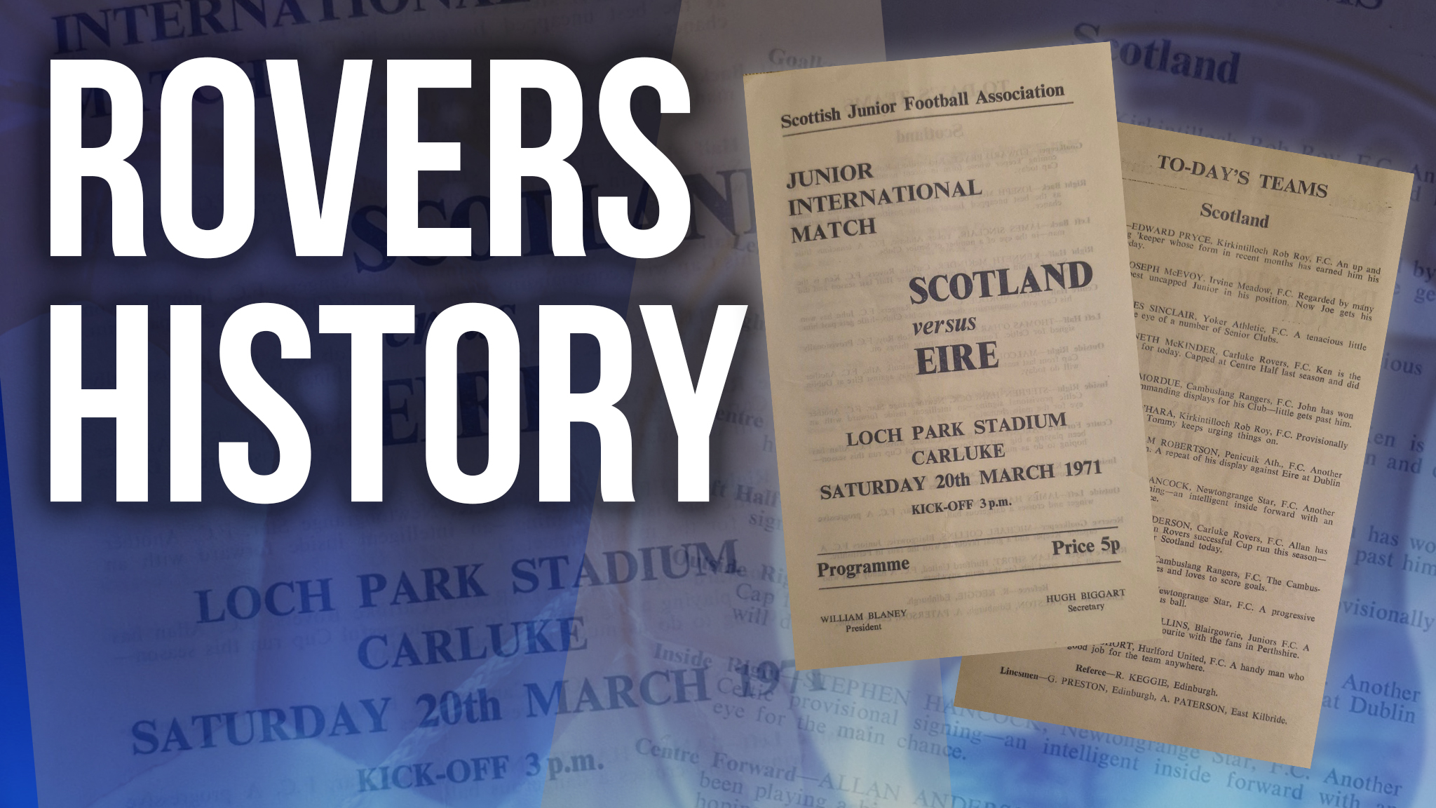 Rovers History – Carluke Rovers FC